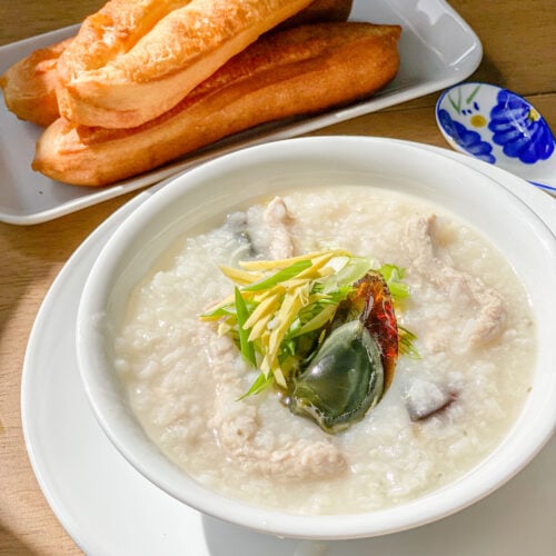 Chinese Porridge (Jook) with Pork and Century Egg - Cook With Dana