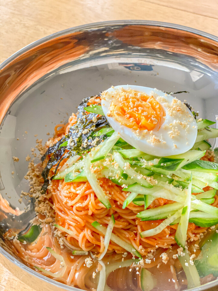 Kimchi Bibim Guksu (Korean Spicy Cold Noodles) - Cook With Dana