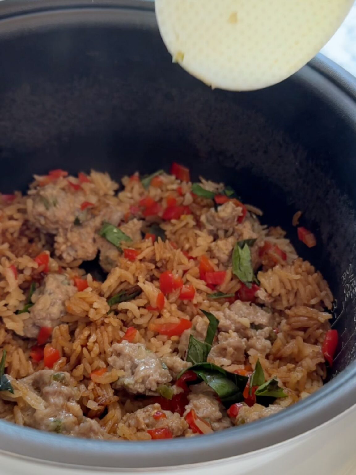 One Pot Rice with Minced Pork and Thai Basil - Cook With Dana