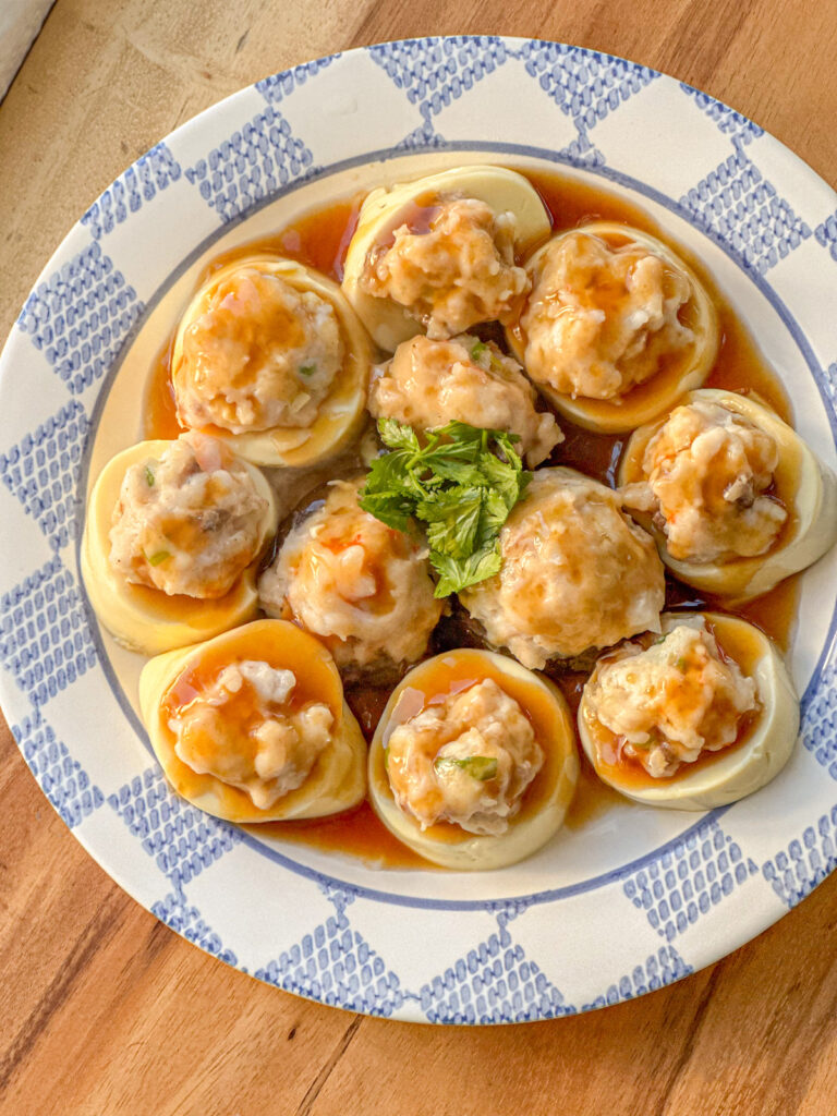 Chinese Stuffed Tofu - Hakka Style - Cook With Dana