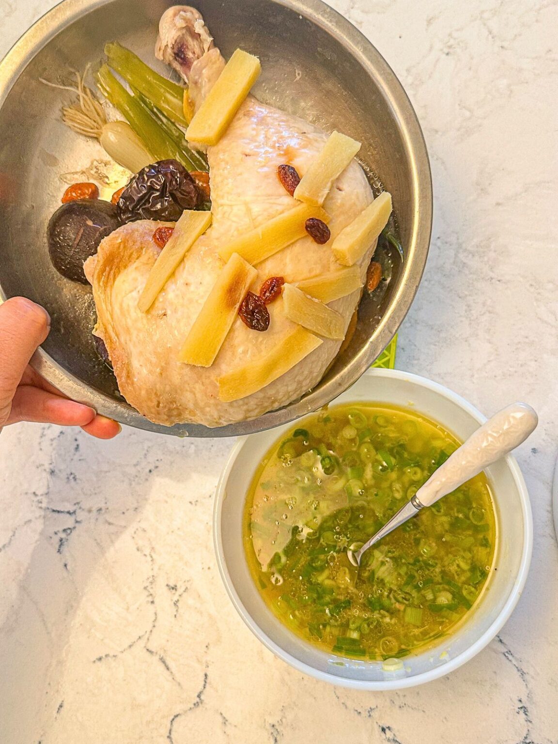 Chinese Steamed Chicken With Ginger Scallion Sauce - Cook With Dana
